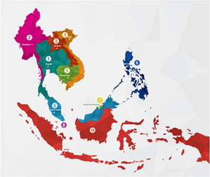 Perhatikan gambar berikut: ASEAN ( Associati...